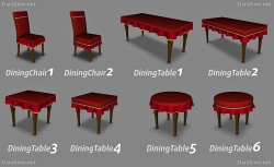 Dining Set with cloth (The Sims 3) | DaraSims.net