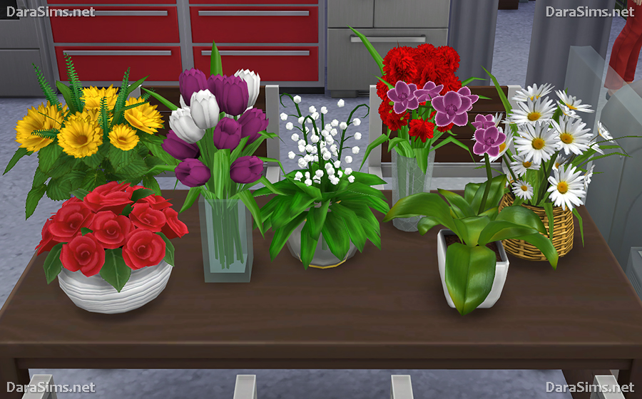 Flower Set for The Sims 4 DaraSims Flower Set for The Sims 4 DaraSims