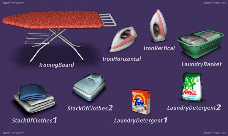 Laundry Decor Set (The Sims 3) | DaraSims.net