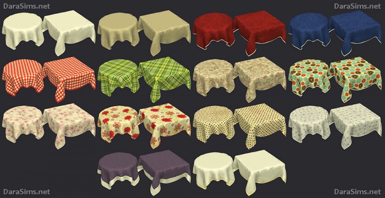 Tablecloth Set (for The Sims 4) | DaraSims.net